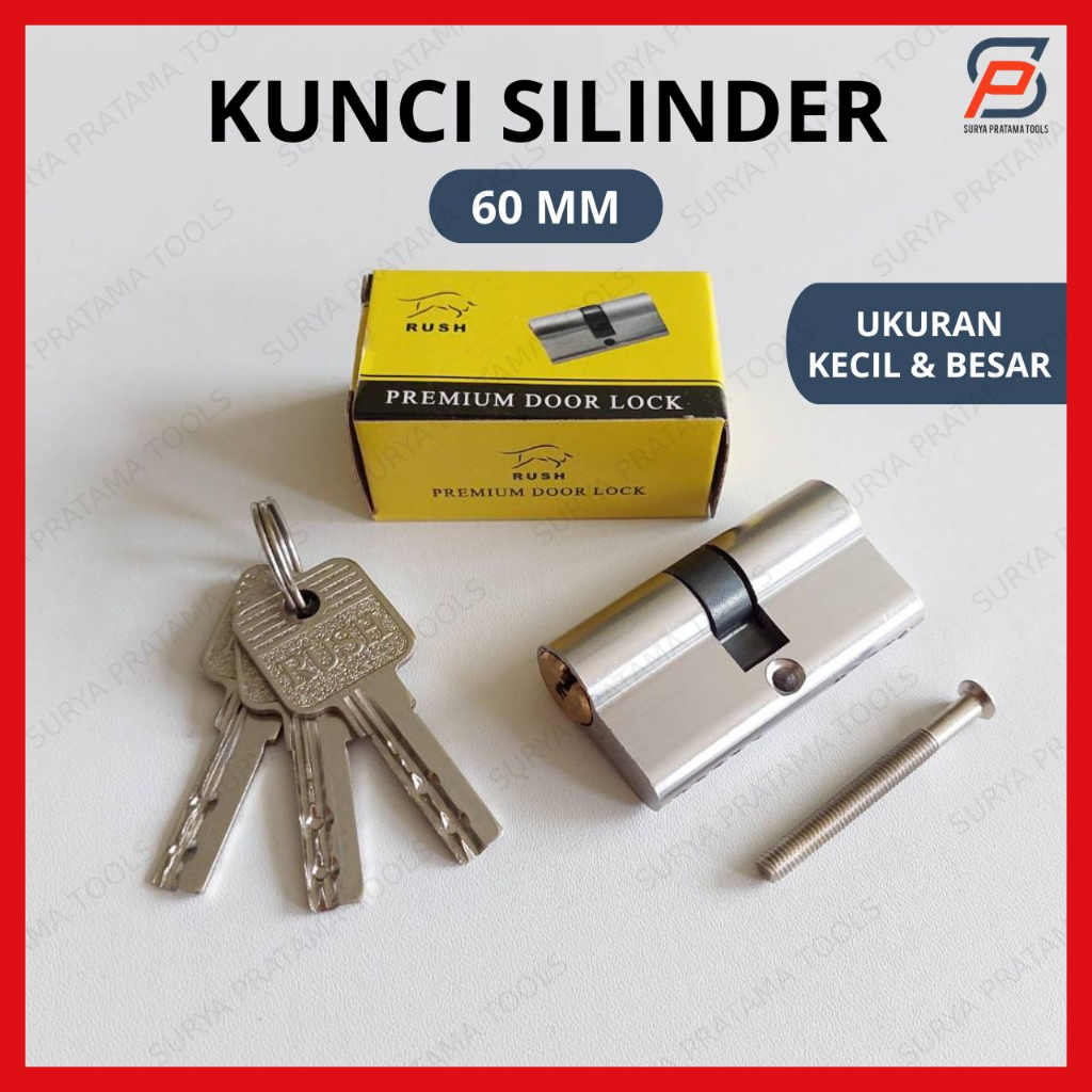 Jual Silinder Kunci Pintu 60mm Kecil Tanggung Besar 60 mm Anak Kunci Rush | Shopee Indonesia