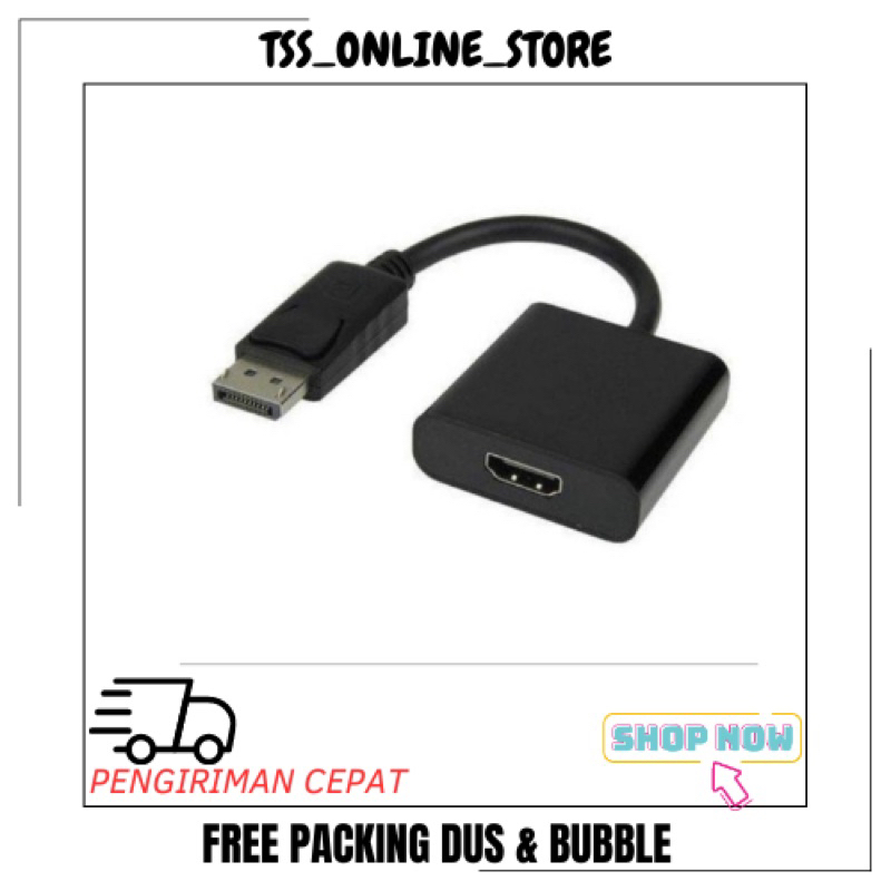 Jual KABEL CONVERTER DISPLAYPORT DP TO HDMI / DISPLAYPORT DP TO HDMI CONVERTER CABLE | Shopee ...