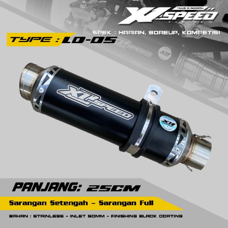 Jual Silinser Racing X1 Speed Panjang 25cm Type Selenser LD-05 inlet slinser 50mm | Shopee Indonesia