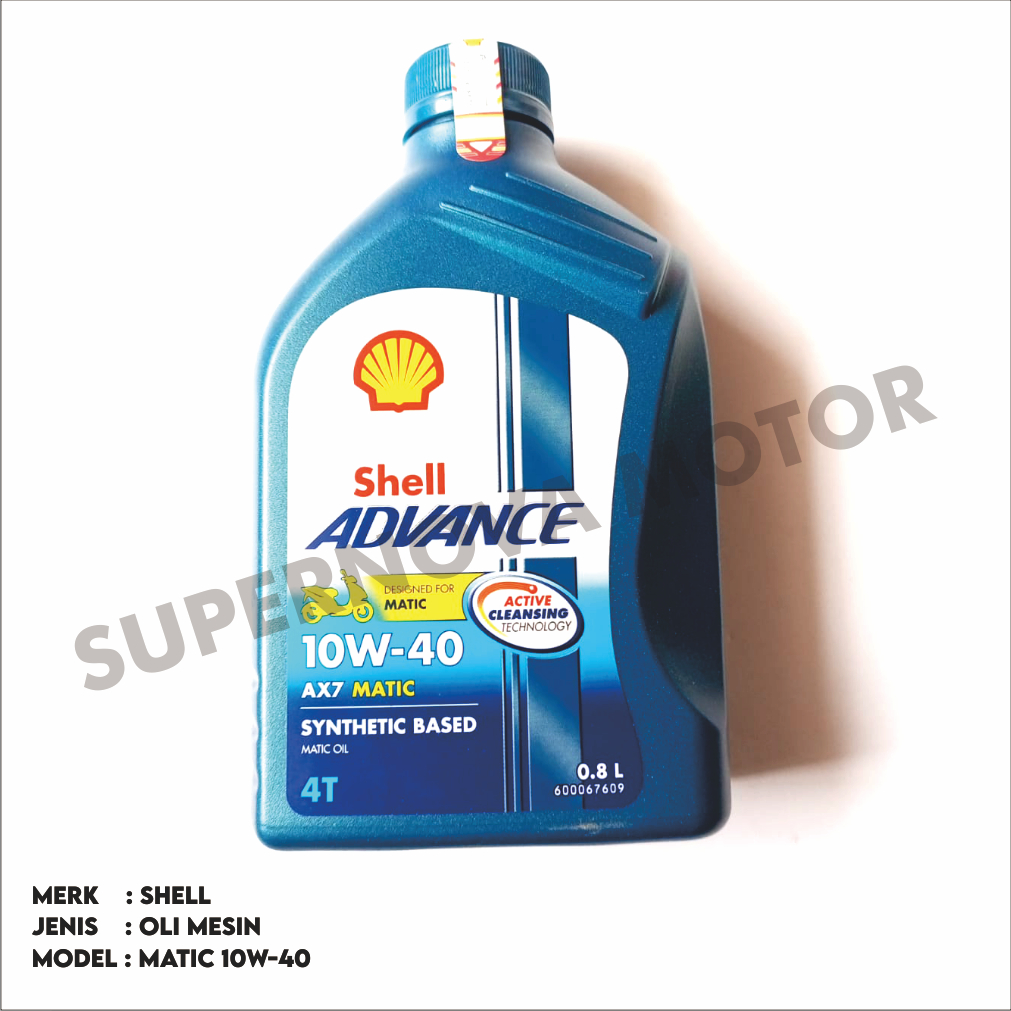 Jual OLI SHELL ADVANCE MATIC AX7 4T 10W-40 10W-30 SYNTHETIC BASED KEMASAN 800ML | Shopee Indonesia