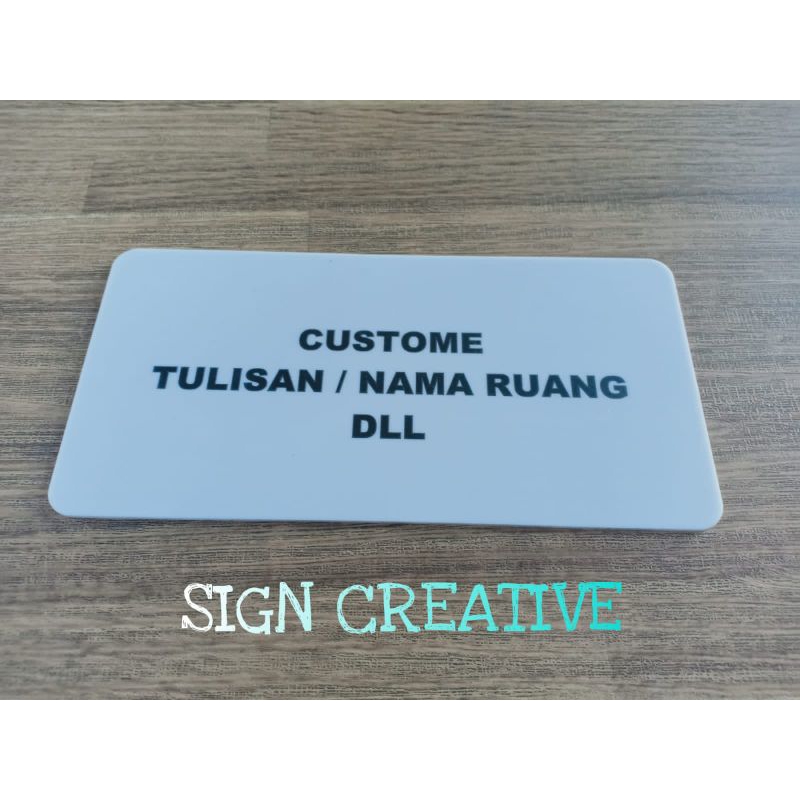 Jual sign board akrilik custome label ruangan Dll. uk 10x20 | Shopee ...