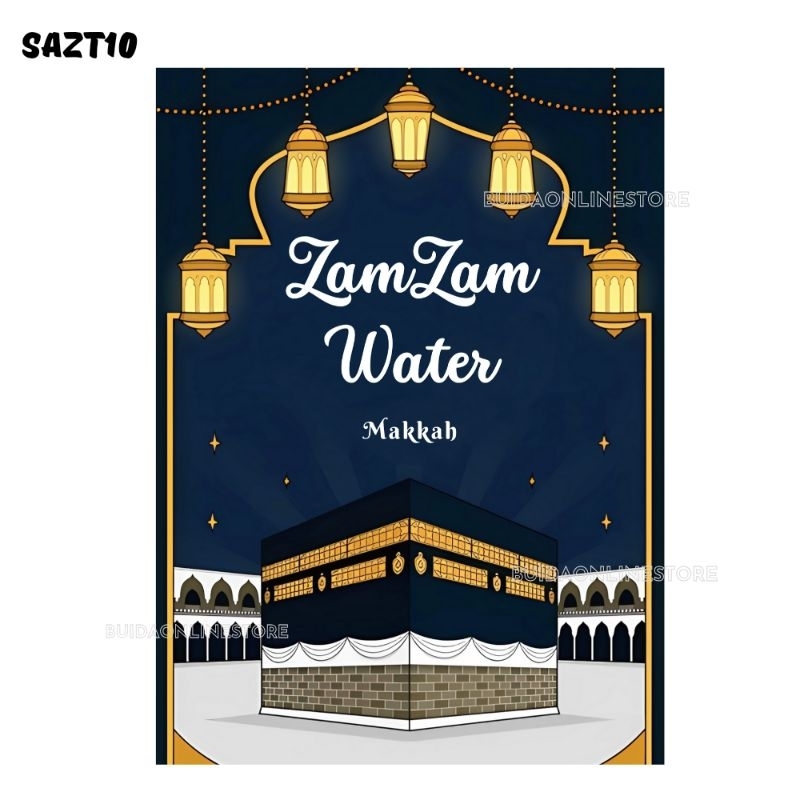Jual Stiker Zam Zam Water Sticker Air ZamZam Label Kemasan Botol Oleh ...