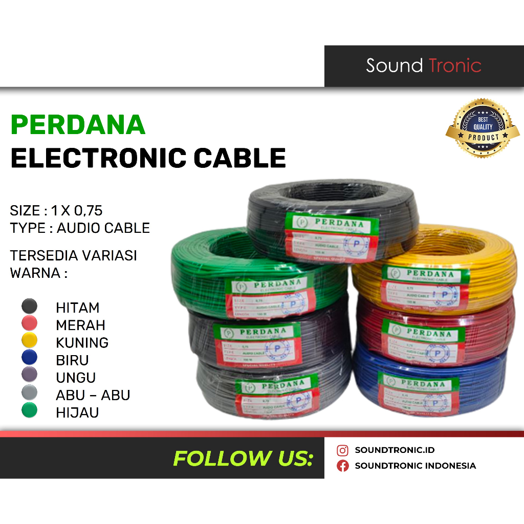 Jual Kabel Serabut NYAF PERDANA 0.75 mm Roll 100Meter | Shopee Indonesia