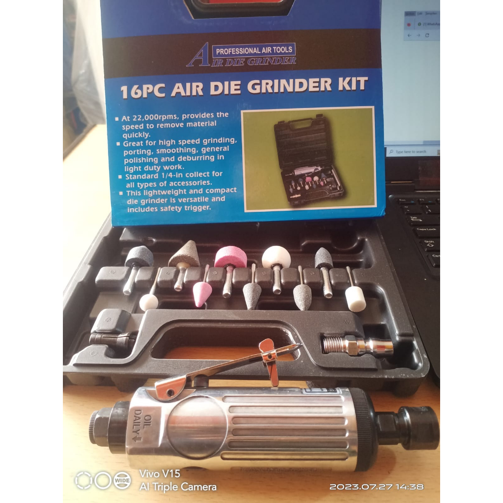 Jual Gerinda angin - Air Die Grinder - Alat Kerok Ban Full Set Koper ...