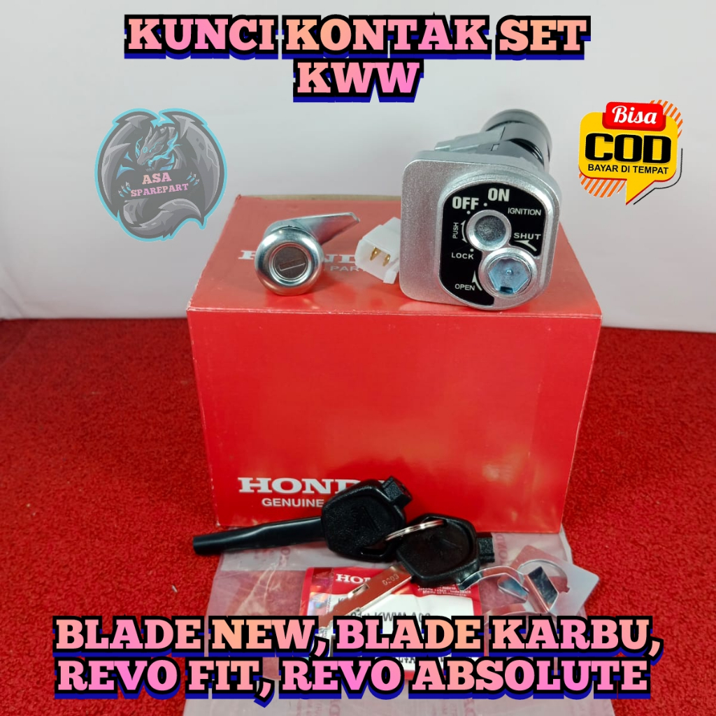 Jual KUNCI KONTAK ASLI ORIGNAL MOTOR HONDA REVO ABS ABSOLUTE , REVO FIT , BLADE 110 NEW , BLADE ...