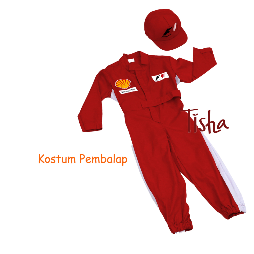 Jual Kostum Pembalap Anak Merah F1 Costume Racer termurah premium keren ...
