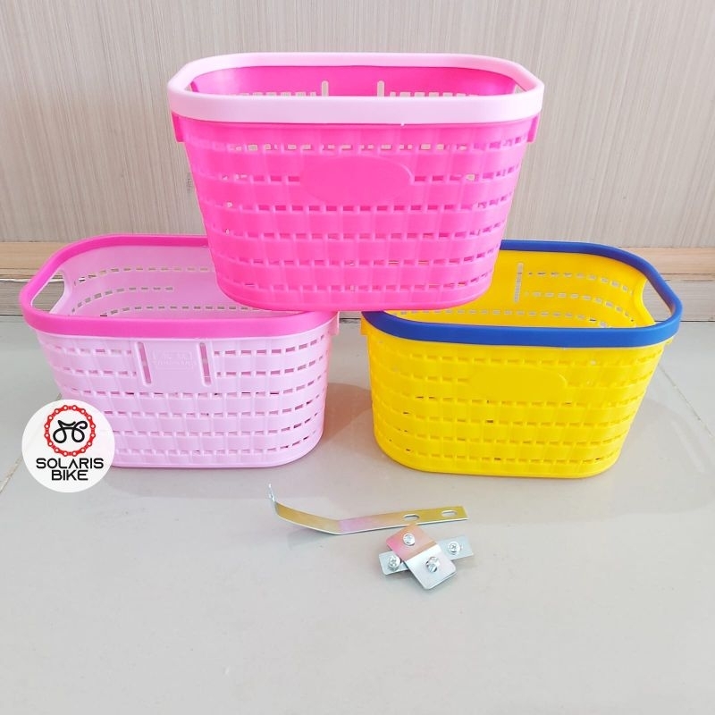 Jual Keranjang Sepeda Mini 12 16 18 Plastik Warna Kranjang Anak Begasi ...