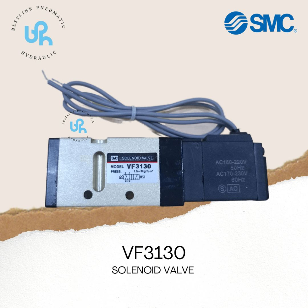 Jual SOLENOID VALVE PNEUMATIC VF3130 DRAT 1/4" SMC CHINA AC220 / DC24 | Shopee Indonesia