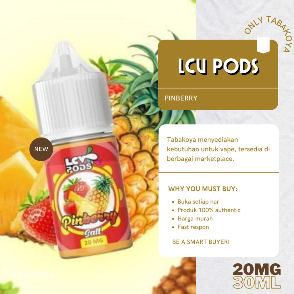 Jual LCV PODS PINBERRY FRUITY SERIES LIQUID 20MG 30ML SALT NICOTINE PIN ...