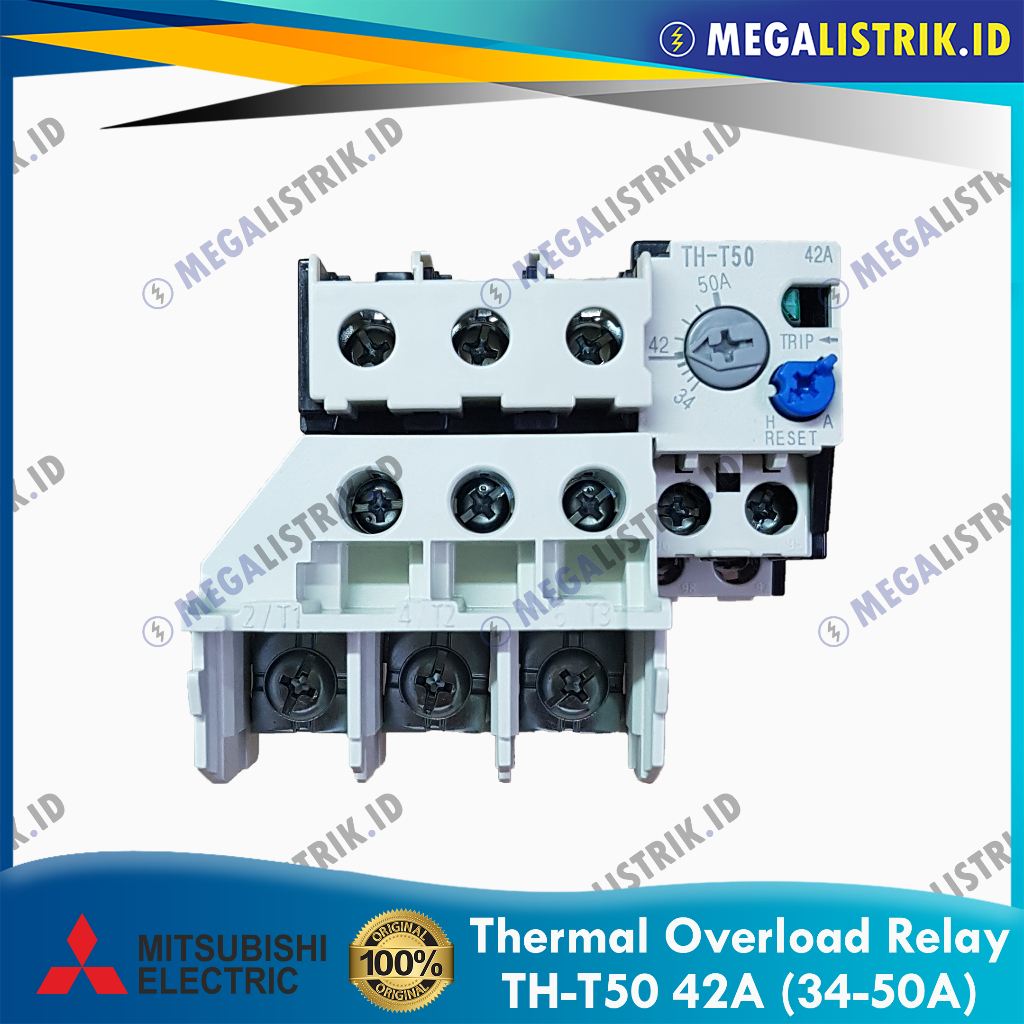 Jual MITSUBISHI TH-T50 42A (34-50A) / THERMAL OVERLOAD RELAY THT50 42 ...