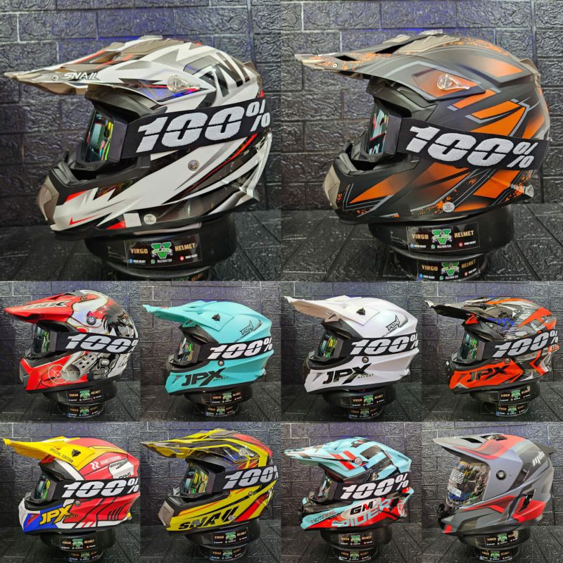 Jual HELM TRAIL CROSS JPX,KYT,MDS,GM MOTIF,SOLID|Berbagai macam helm ...
