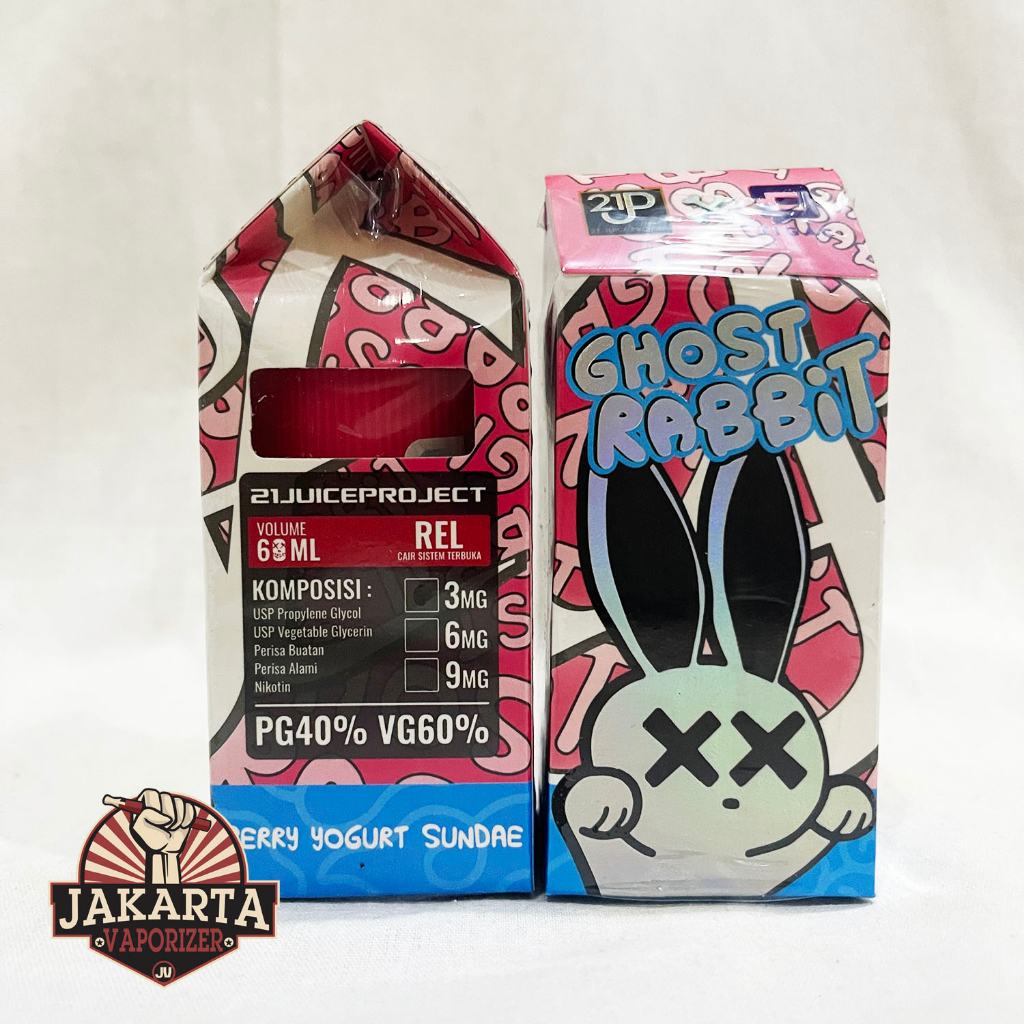 Jual GHOST RABBIT BERRY YOGURT SUNDAE 60ML 3MG 6MG 9MG BY TIGAC ...