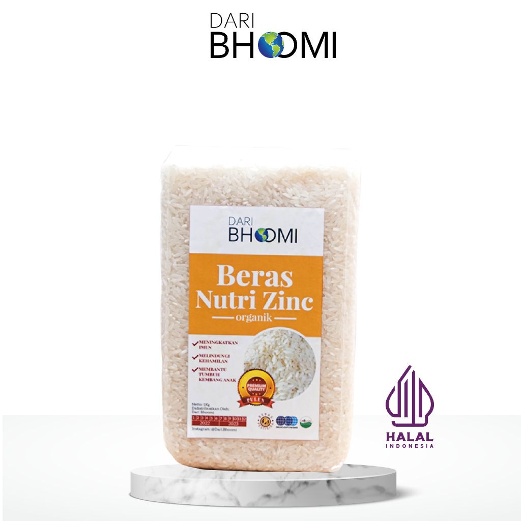 Jual Dari Bhoomi BERAS ORGANIK NUTRI ZINC 1kg | Shopee Indonesia