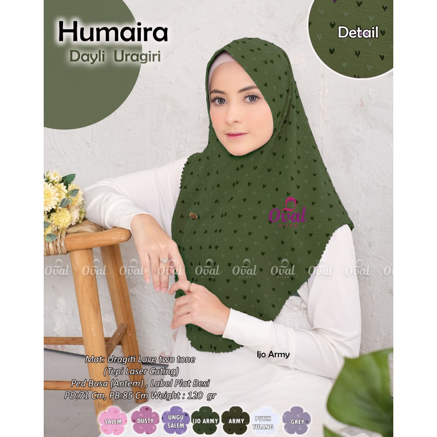 Jual OVAL HIJAB HUMAIRA URAGIRI LOVE 2 TONE SIZE STANDAR | Shopee Indonesia
