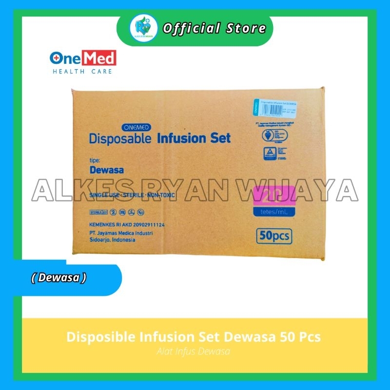 Jual Infusion Set OneMed Dewasa BOX ( 50Pcs ) | Shopee Indonesia