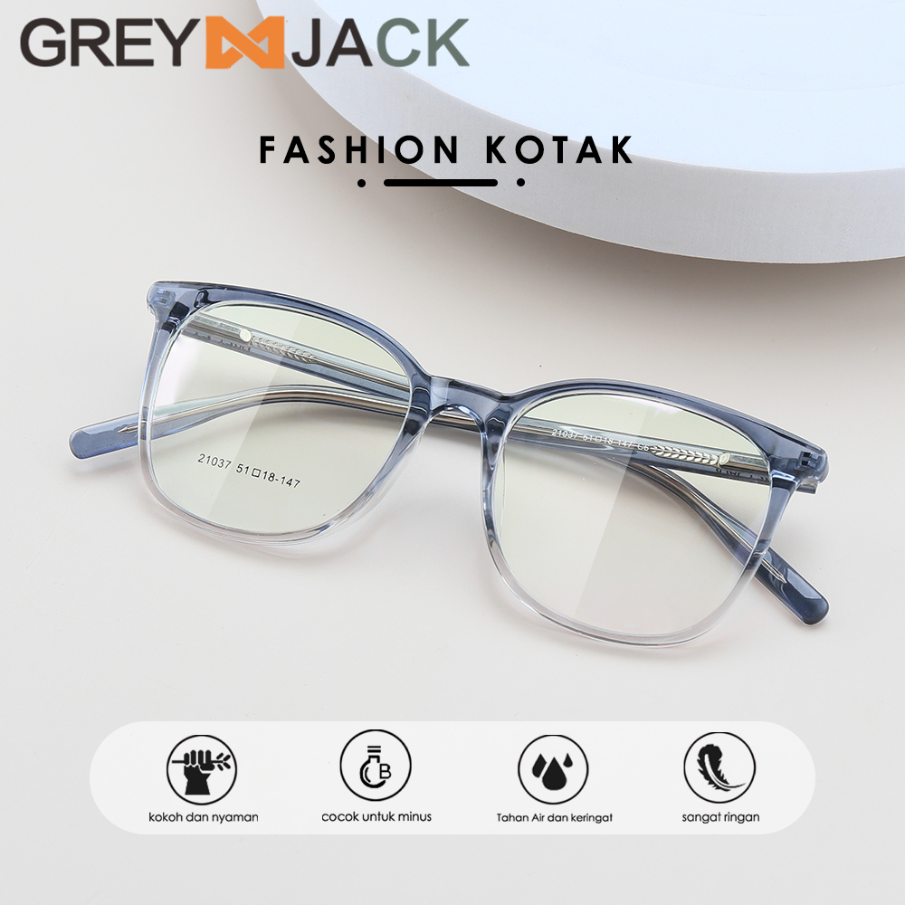 Jual Grey Jack Frame Kacamata Model Kotak Bahan TR+Acetate Style Laki ...