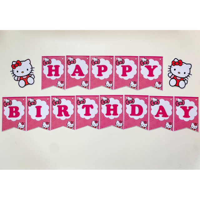 Jual BUNTING FLAG HAPPY BIRTHDAY HELLO KITTY / BANNER HAPPY BIRTHDAY ...