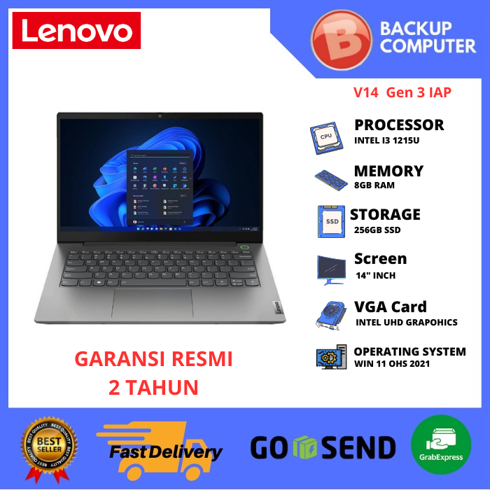 Jual LAPTOP LENOVO V14 Gen 3 IAP 82TS00AMID i3-1215U | Shopee Indonesia