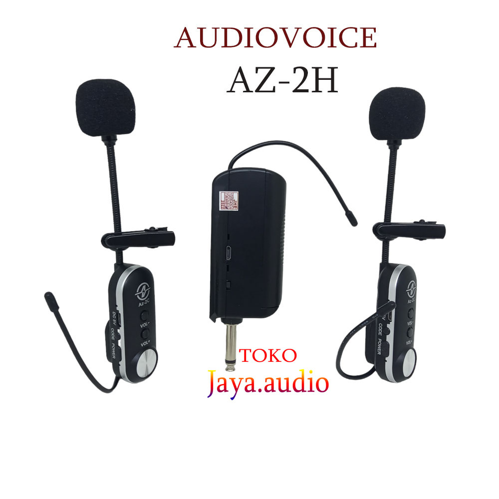 Jual Mik Kancing Baju Wireless AUDIOVOICE AZ-2C 2Mic Clip ON Original ...
