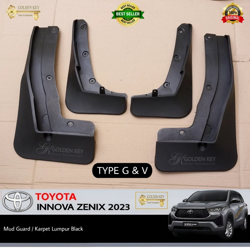 Jual Mud Guard Innova Zenix 2023 Type G & V Karpet Lumpur Black ...