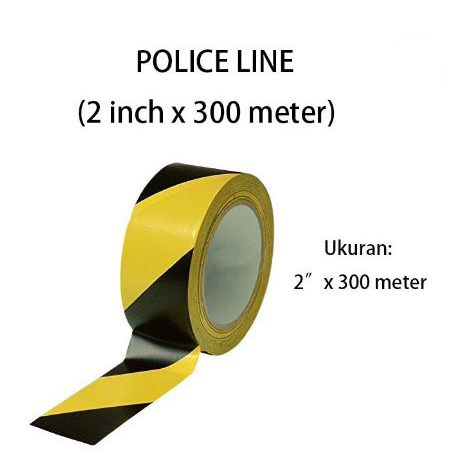 Jual Police Line 2" x 300 METER / Barricade Tape Kuning Hitam VT ...