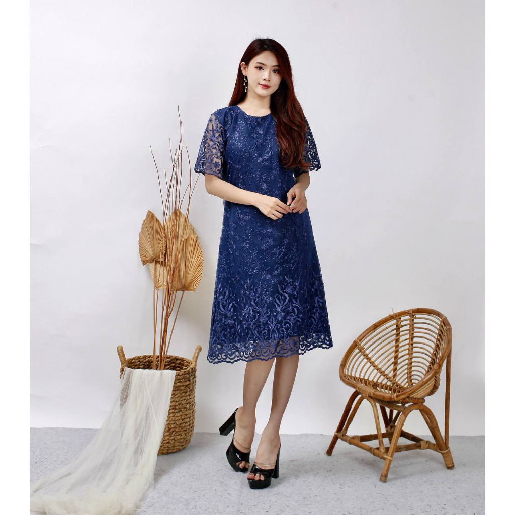 Jual (Pasti Realpict) Dress Tile Allsize S M L XL XXL JUMBO / Dress ...