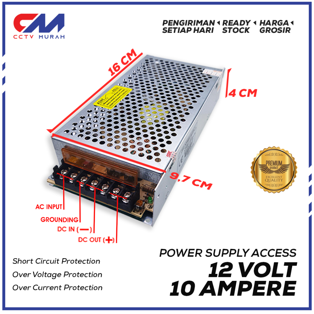 Jual Power Supply 12 Volt 10 Ampere Murni, PSU 12V 10A Termurah | Shopee Indonesia