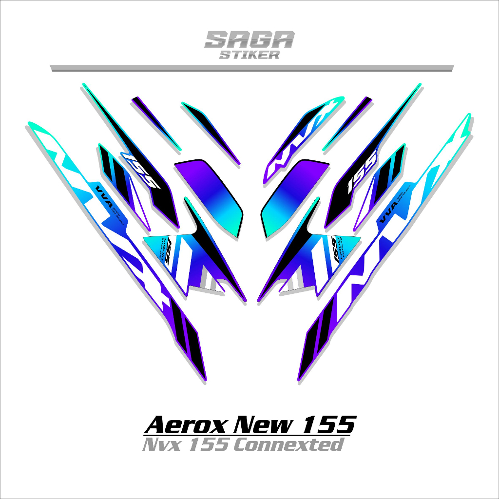 Jual STRIPING AEROX 155 CONNECTED DASAR HITAM/AEROX NEW/VARIASI 3/NVX ...