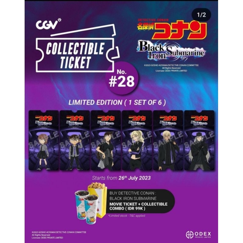 Jual Collectible Ticket Detective Conan Black Iron Submarine | Shopee ...
