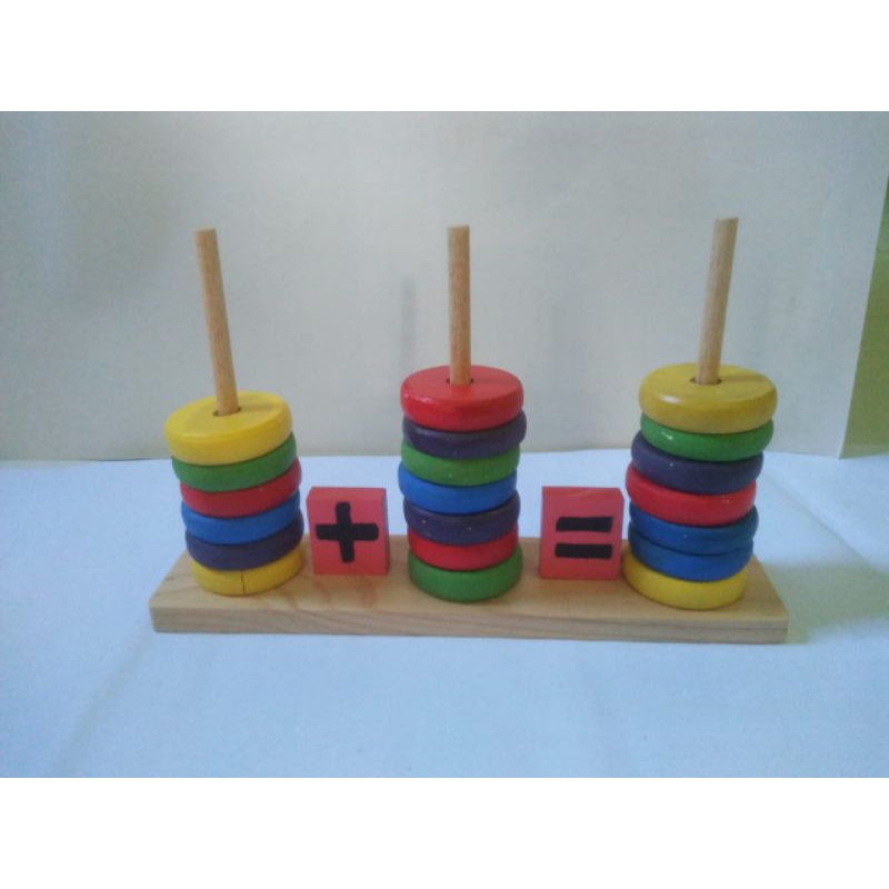 Jual Mainan Kayu Menara Donat Hitung | Shopee Indonesia