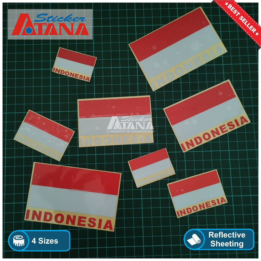 Jual Stiker Bendera Indonesia Cutting Sticker Merah Putih Decal Custom ...