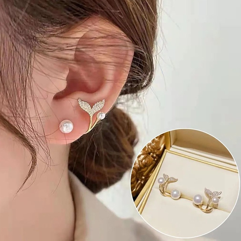 Jual COD ️ 1 pasang Anting Tusuk Earrings panjang Anting Rumbai Gantung ...