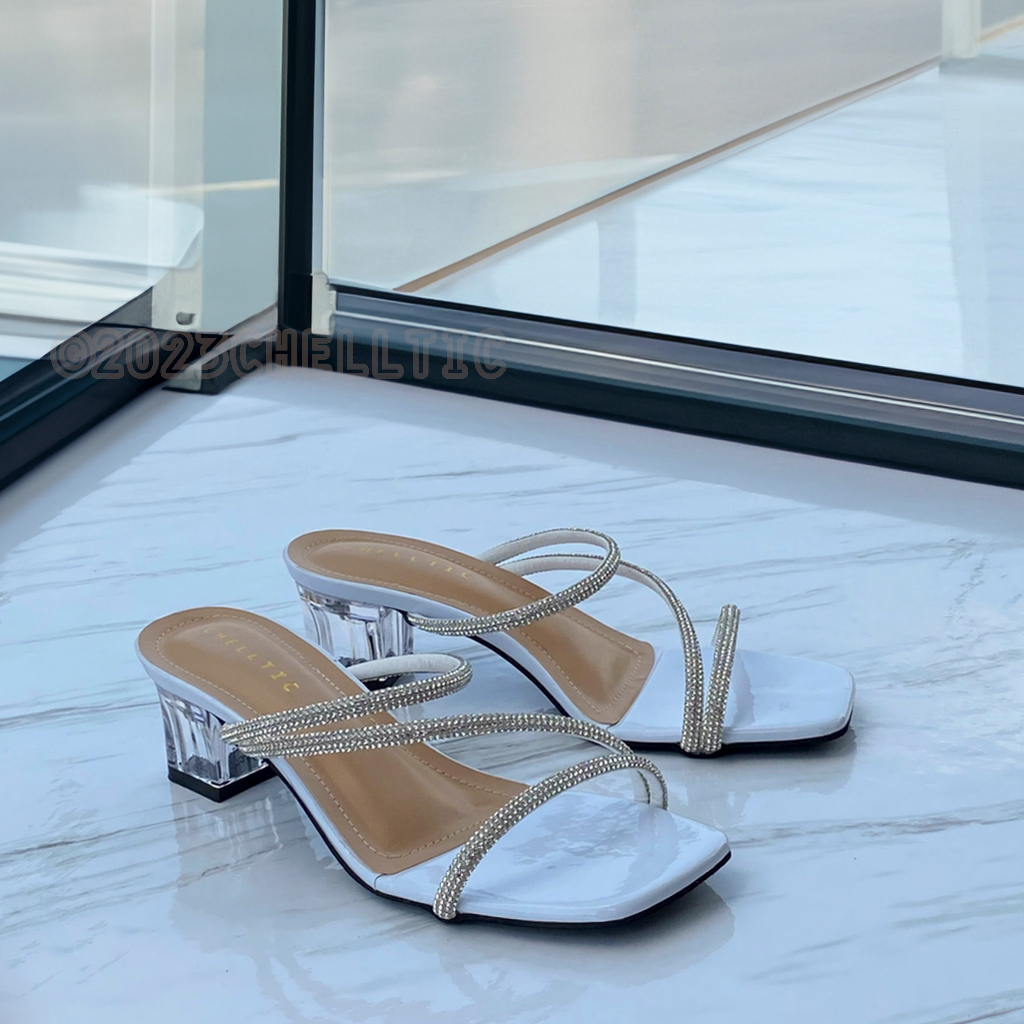 Jual CHELLTIC Sepatu Heels Kaca Wanita 5 cm | Sendal Hills Pesta Wanita ...