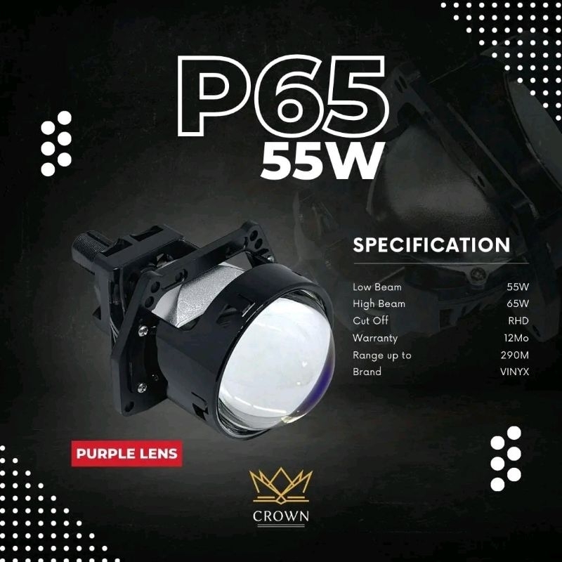 Jual Projector biled vinyx p65 gen 2 65/75 watt garansi 1 tahun ...