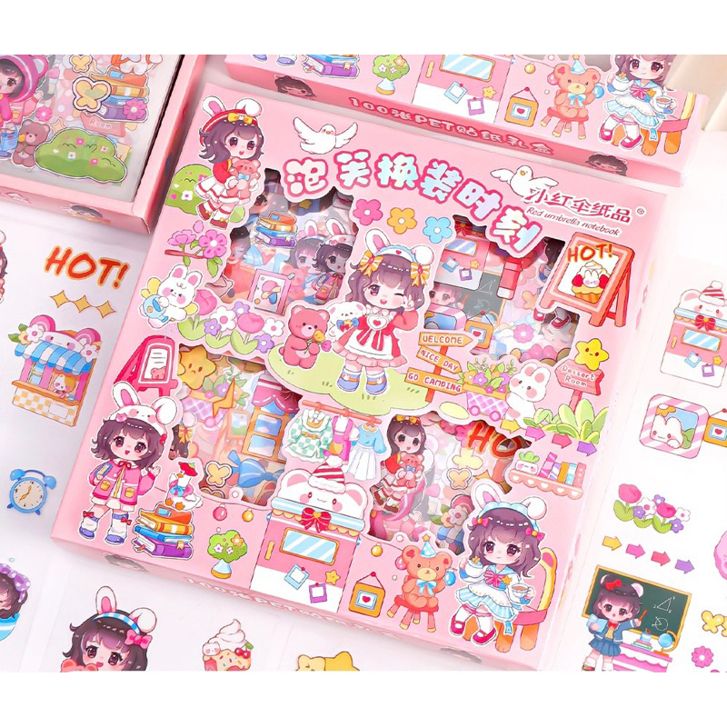 Jual AJS Sticker 100 pcs /sticker 100 lembar /sticker aesthetic ...