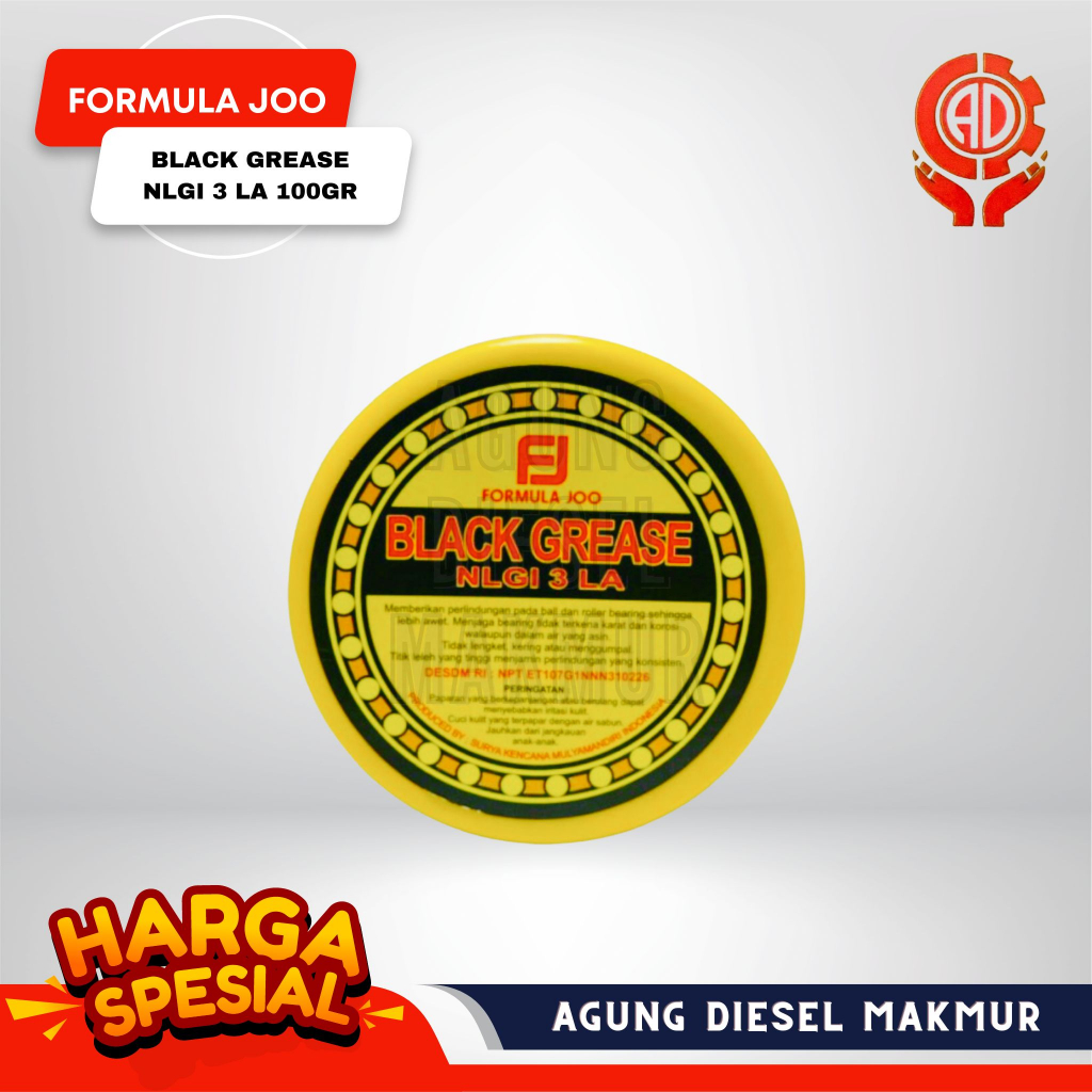 Jual Formula JOO Black Grease NLGI 3 LA Gemuk Stempet Hitam 100gr ...
