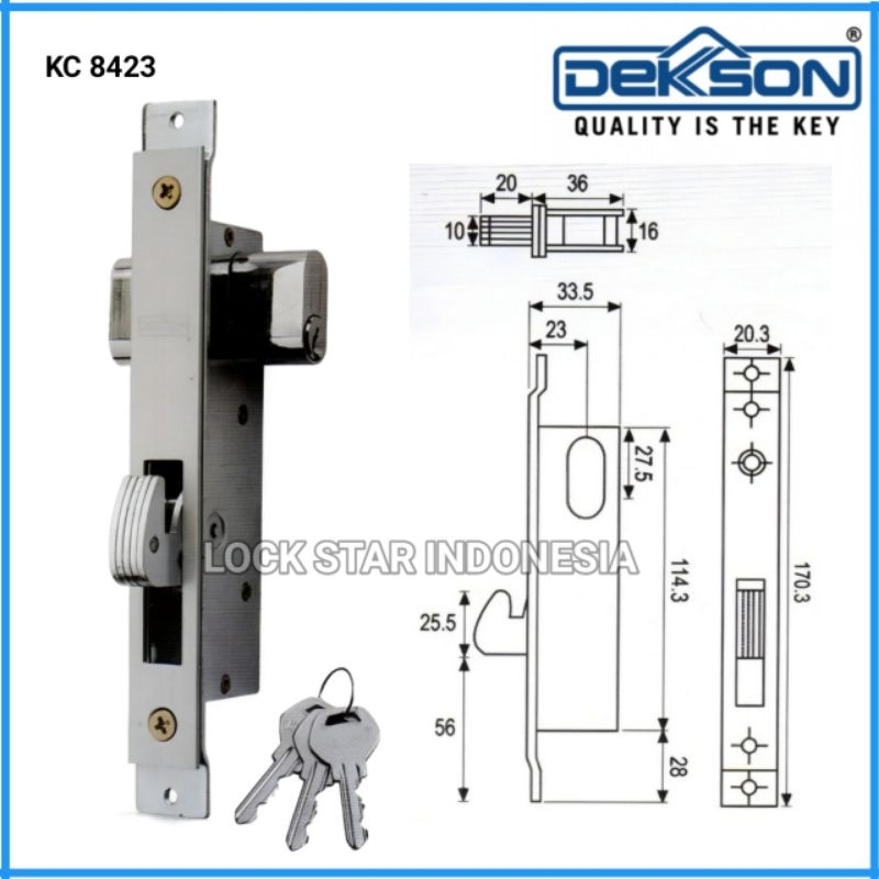 Jual Kunci Pintu Sliding Dekkson Kc8423 Kunci Kait Pintu Aluminium ...