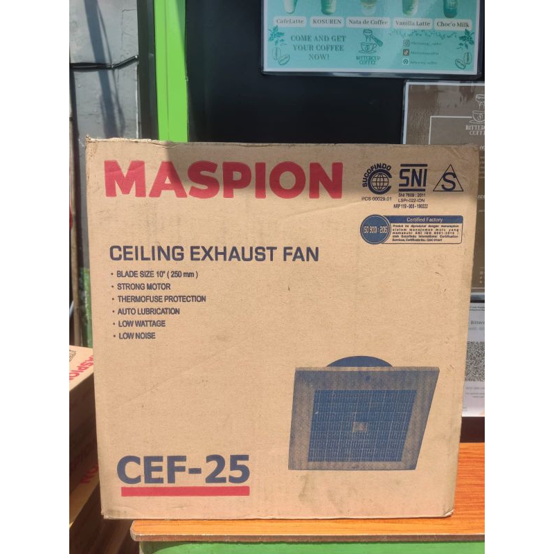 Jual Maspion CEF-25 Kipas Angin Hisap Exhaust Fan 10" 25cm | Shopee ...