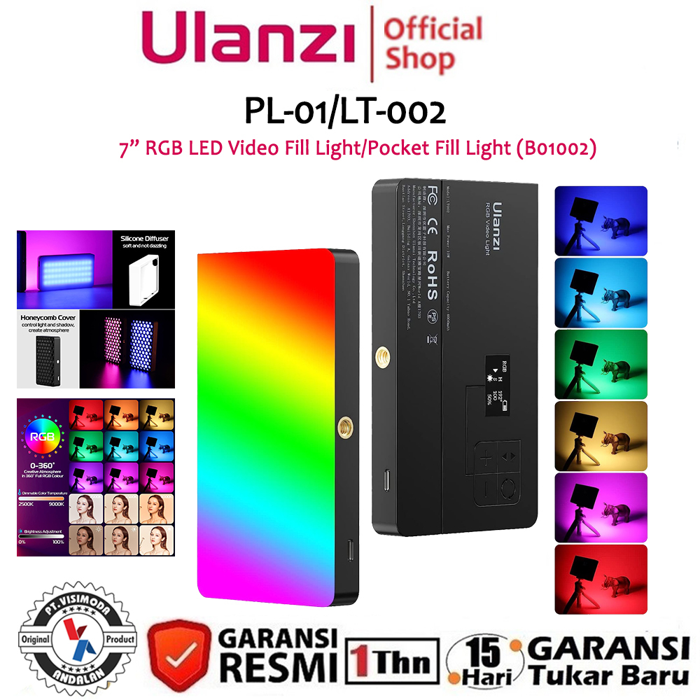 Jual Ulanzi PL-01/LT-002 7inch Pocket RGB LED Video Fill Light (B01002 ...