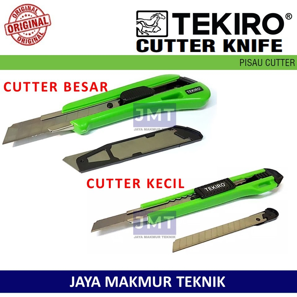 Jual TEKIRO Pisau Cutter 9 18 mm Kater Potong Knife Kecil 9mm Besar 18mm Original | Shopee Indonesia