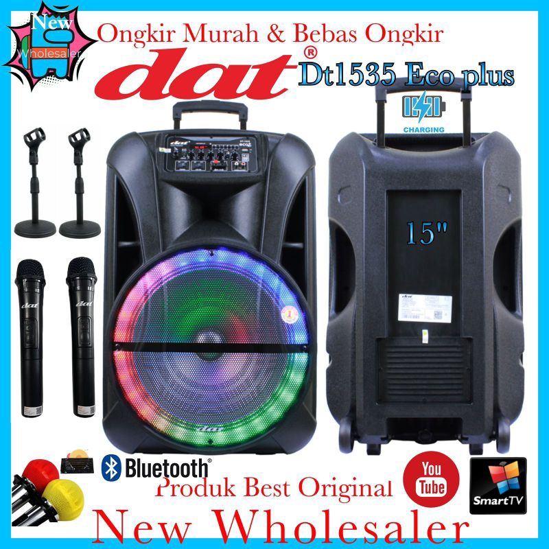 Jual speaker Aktif Wireless portable 15 inch Dat DT1535 eco plus ...