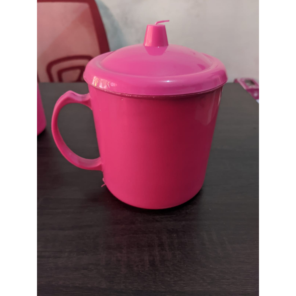 Jual MUG TUTUP PLASTIK WARNA UK 10/MUG PLASTIK JUMBO-1pcs | Shopee ...