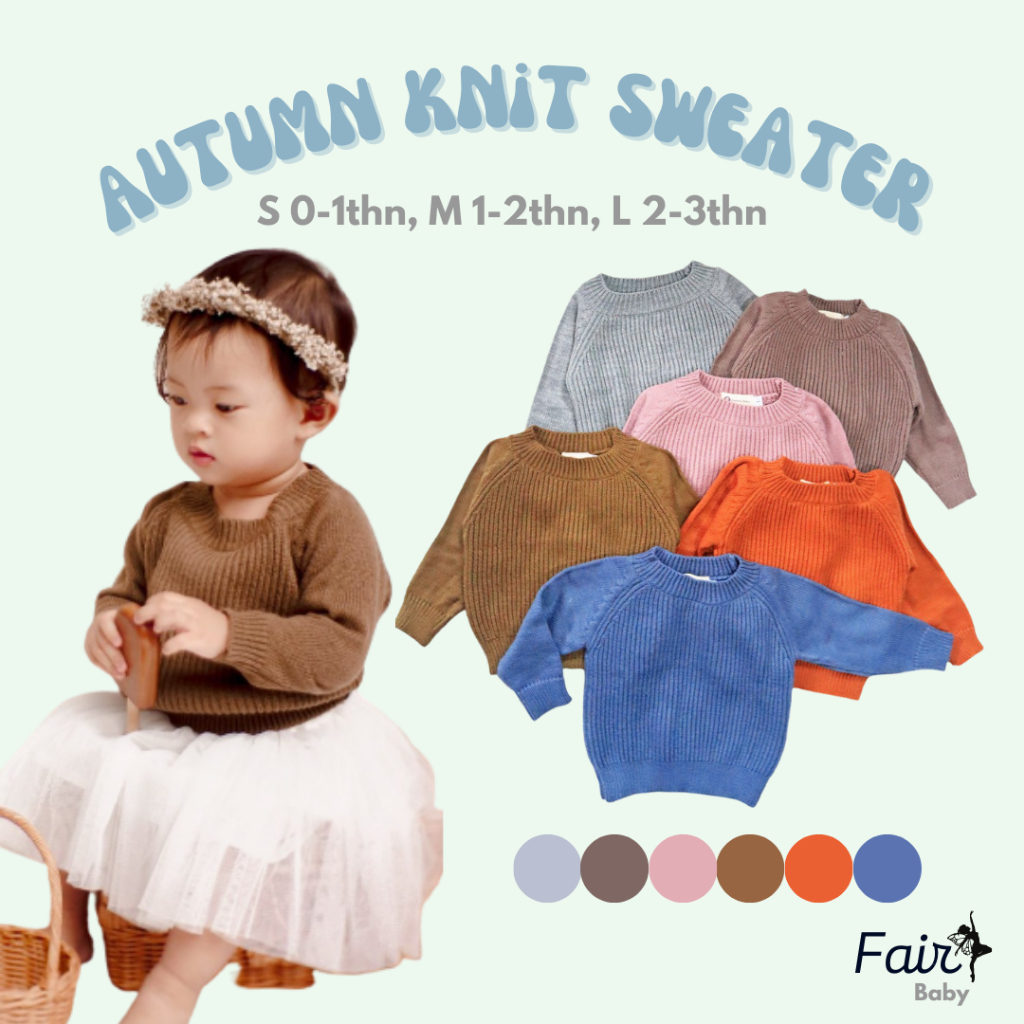 Jual Sweater Rajut Anak Autumn Baju Hangat Rajut Bayi Katun 0-4 Tahun ...
