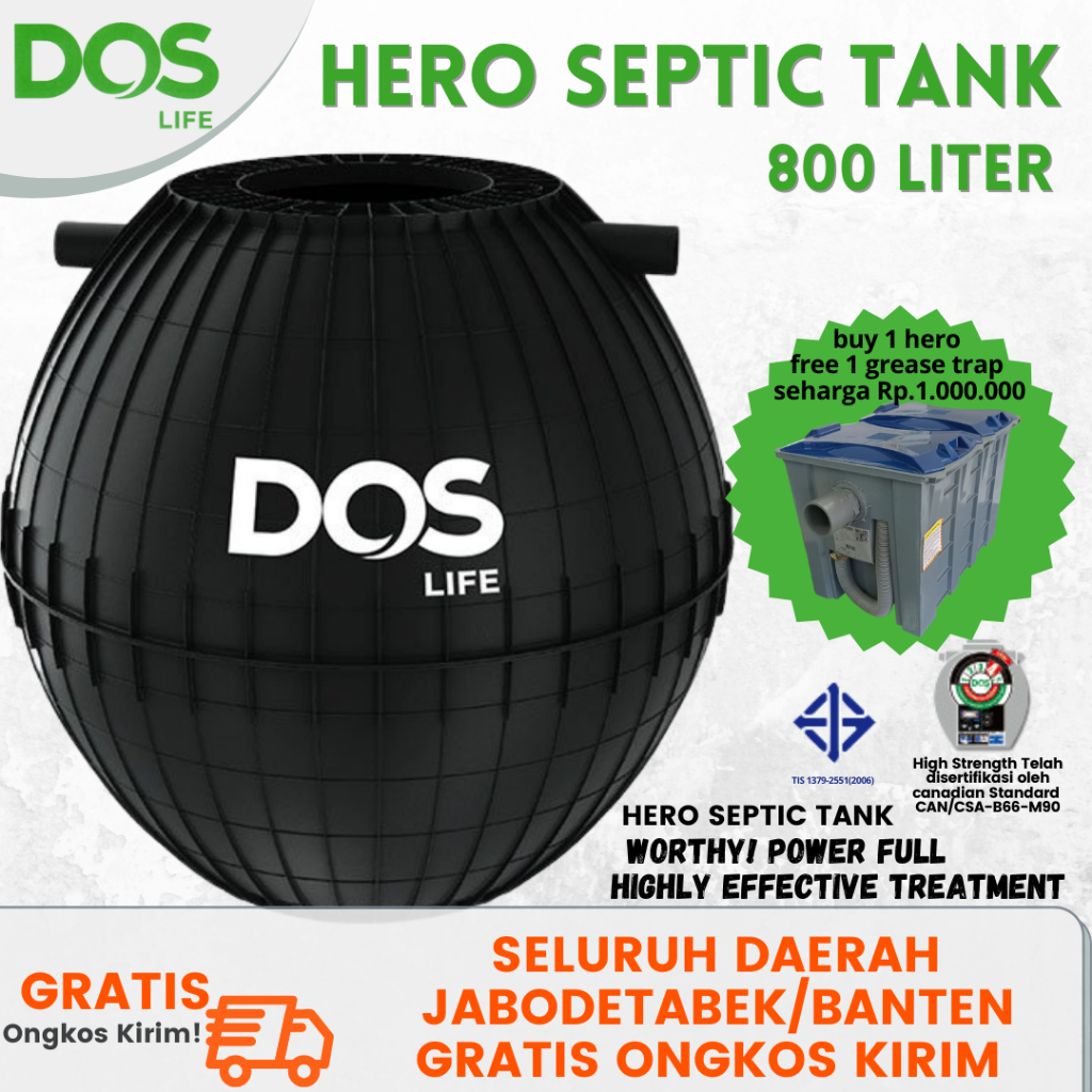 Jual DOS - Septic Tank Hero 800 Liter Tangki Septik | Shopee Indonesia