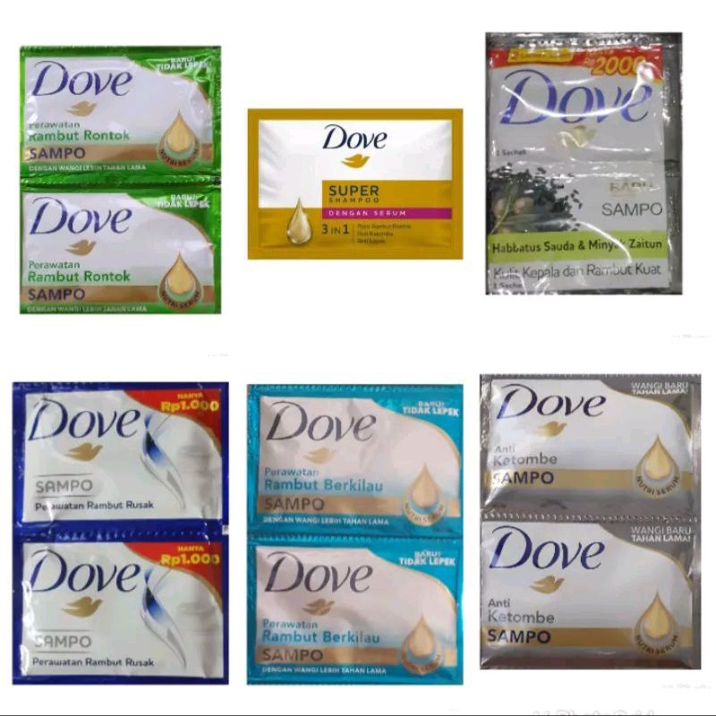 Jual DOVE SHAMPOO sachet 12 x 9ml | Shopee Indonesia