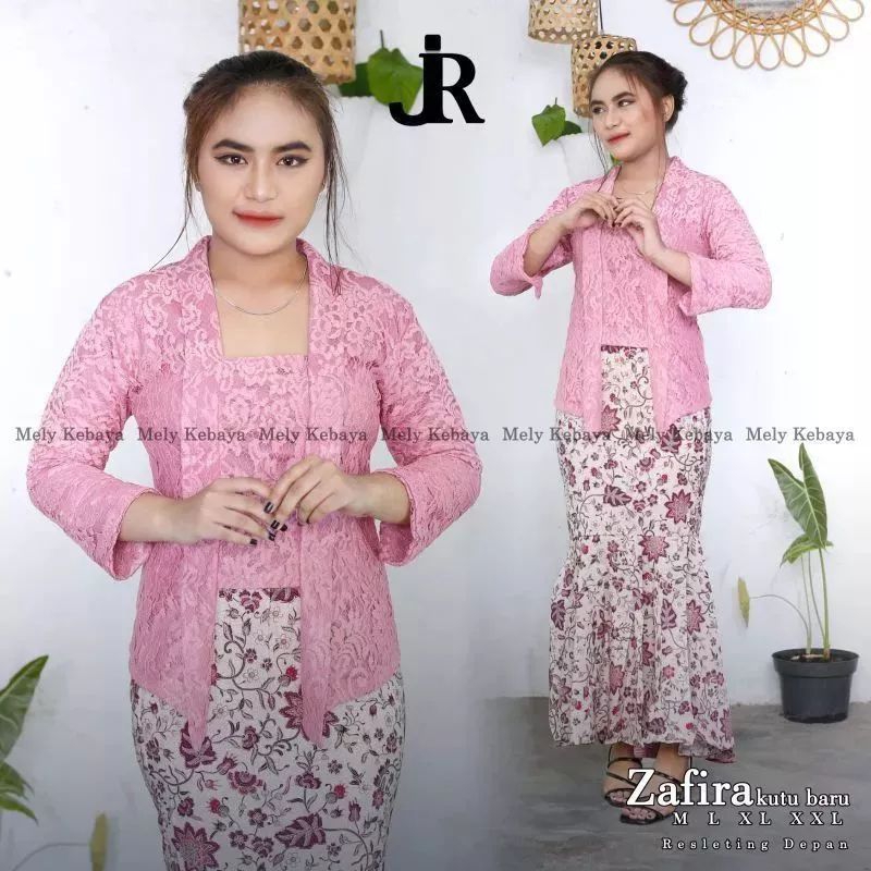 Jual Setelan Baju Kebaya Kondangan Brokat Kutu Baru Modern ~ Atasan Kebaya Lengan 7/8 Warna ...