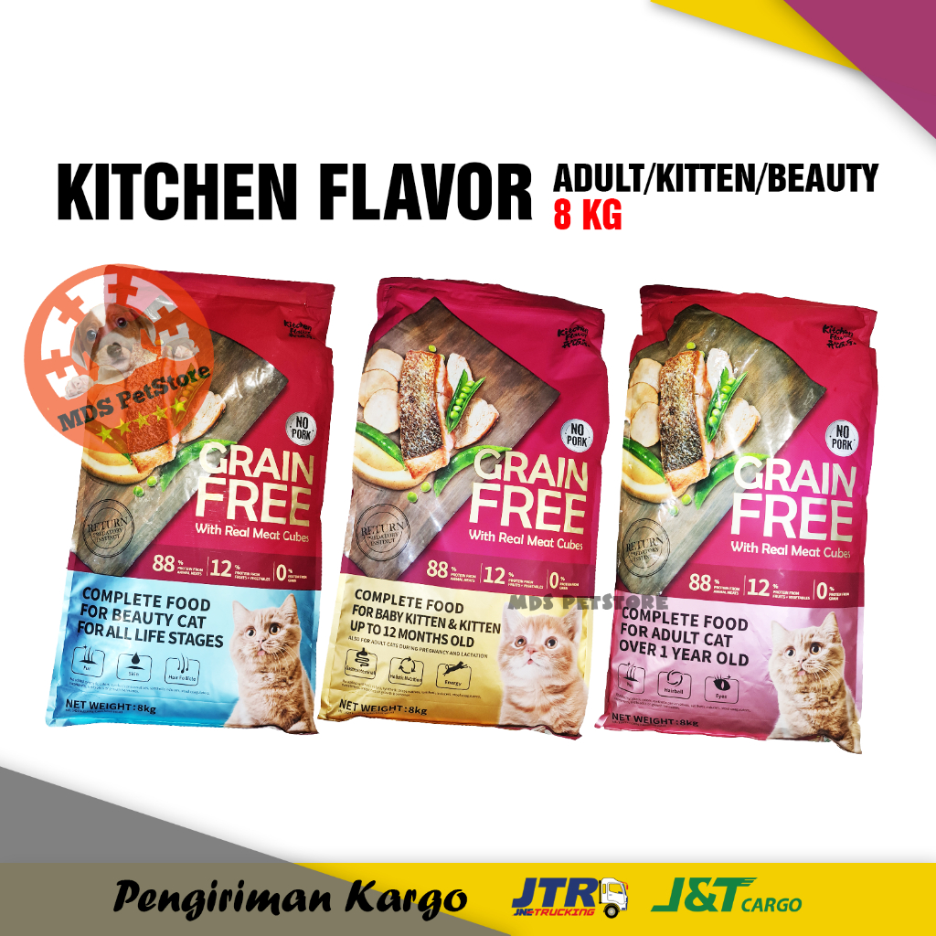 Jual [KHUSUS EKSPEDISI/KARGO] Kitchen Flavor Adult/Kitten/Beauty 8 Kg ...