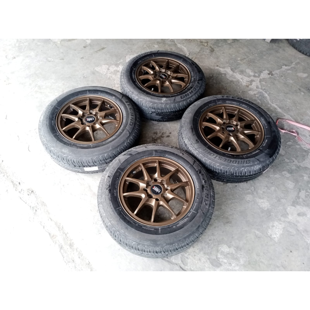 Jual Velg Second Racing HSR SASIREI Ring 14 Pcd 4x100/114.3 Plus Ban 185 70 R14 | Shopee Indonesia