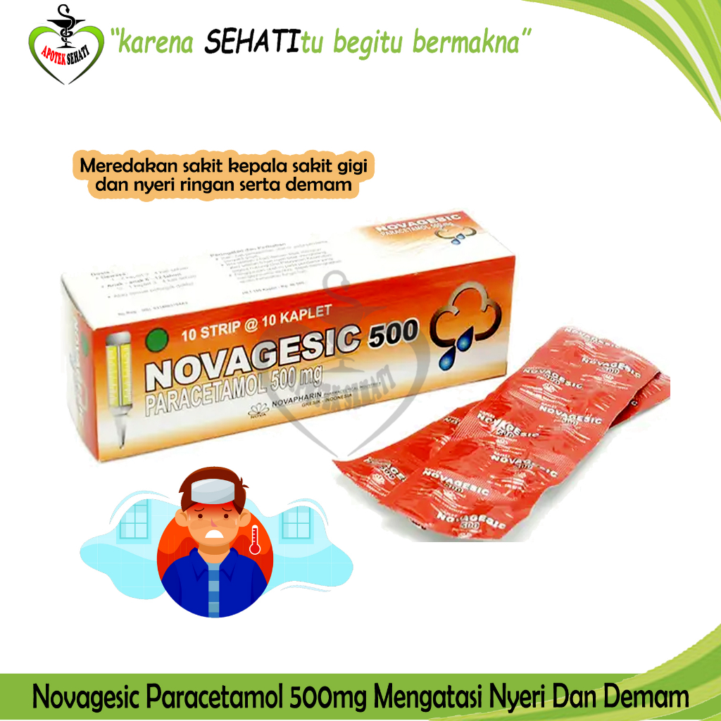 Jual NOVAGESIC TABLET PARACETAMOL 500MG OBAT DEMAM | Shopee Indonesia