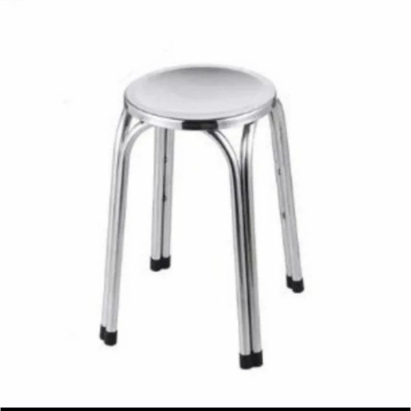 Jual kursi baso bulat stainless stell Tebal / bangku bulat stainless ...